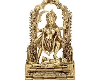 Wooden Goddess Kali Statue Devi Maa Kalika Idol Hindu | Etsy