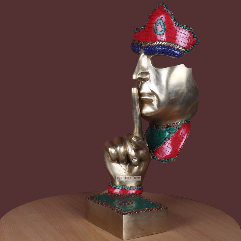 Brass Modern Thinking Man Sculpture - Home and Office Table Décor ...