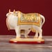 Cow Calf Culture Marble Statue - 3" Kamdhenu Cow & Baby Idol - Gai ...