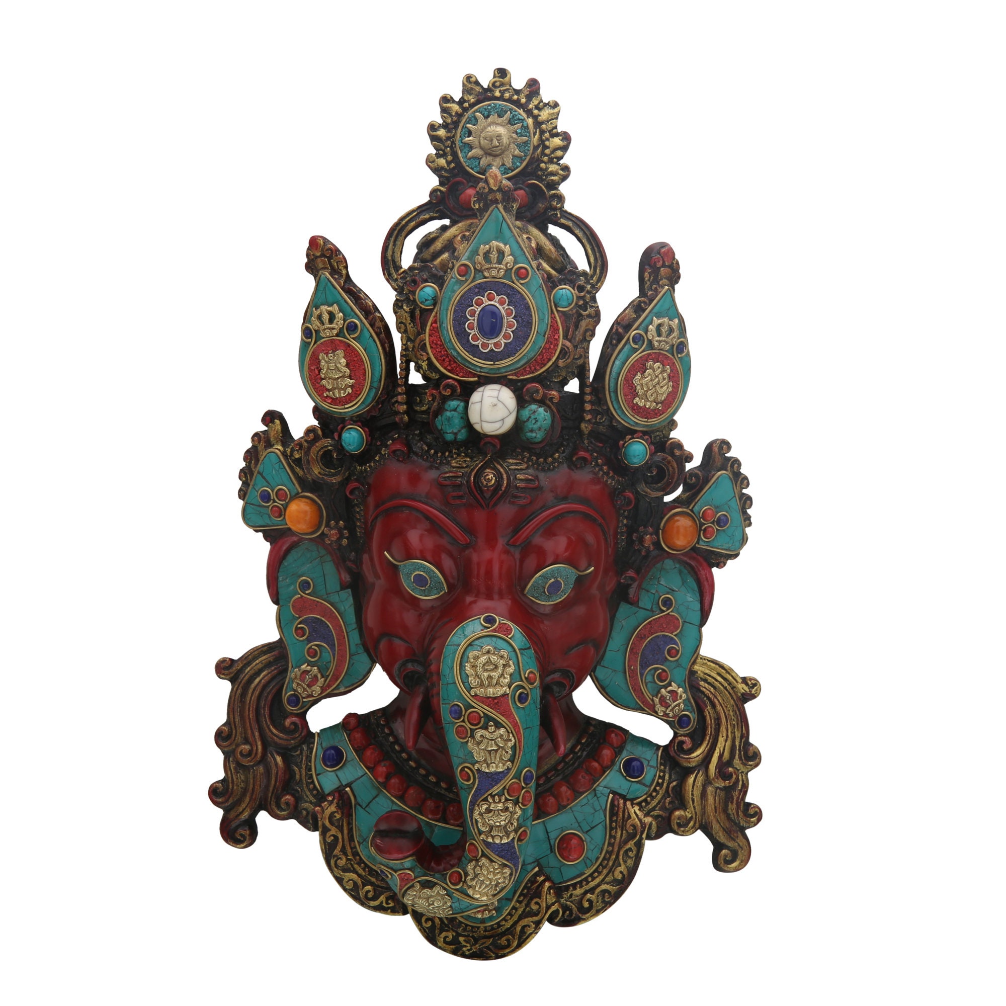 Lord Ganesh Head Mask Multicolor God Ganpati Bhagwan - Etsy