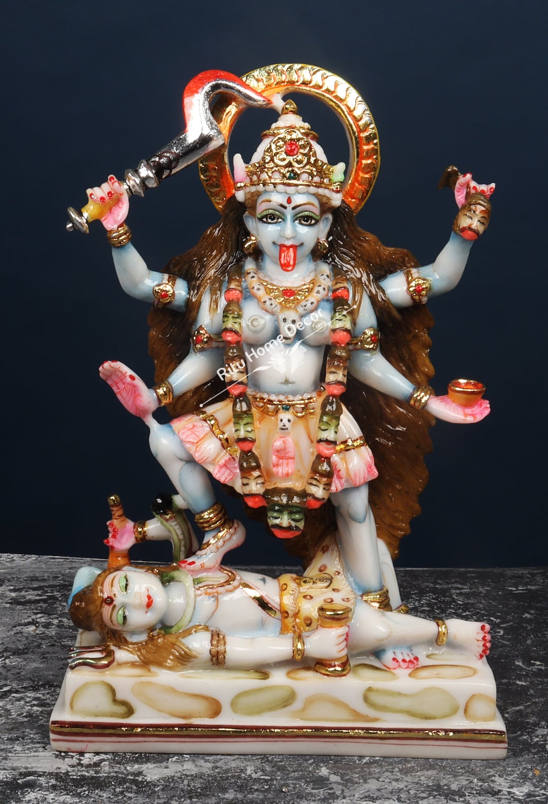 Maa Kali Statue - 12" Mother Kalika Sclutpure - Aadi Shakti Figurine ...