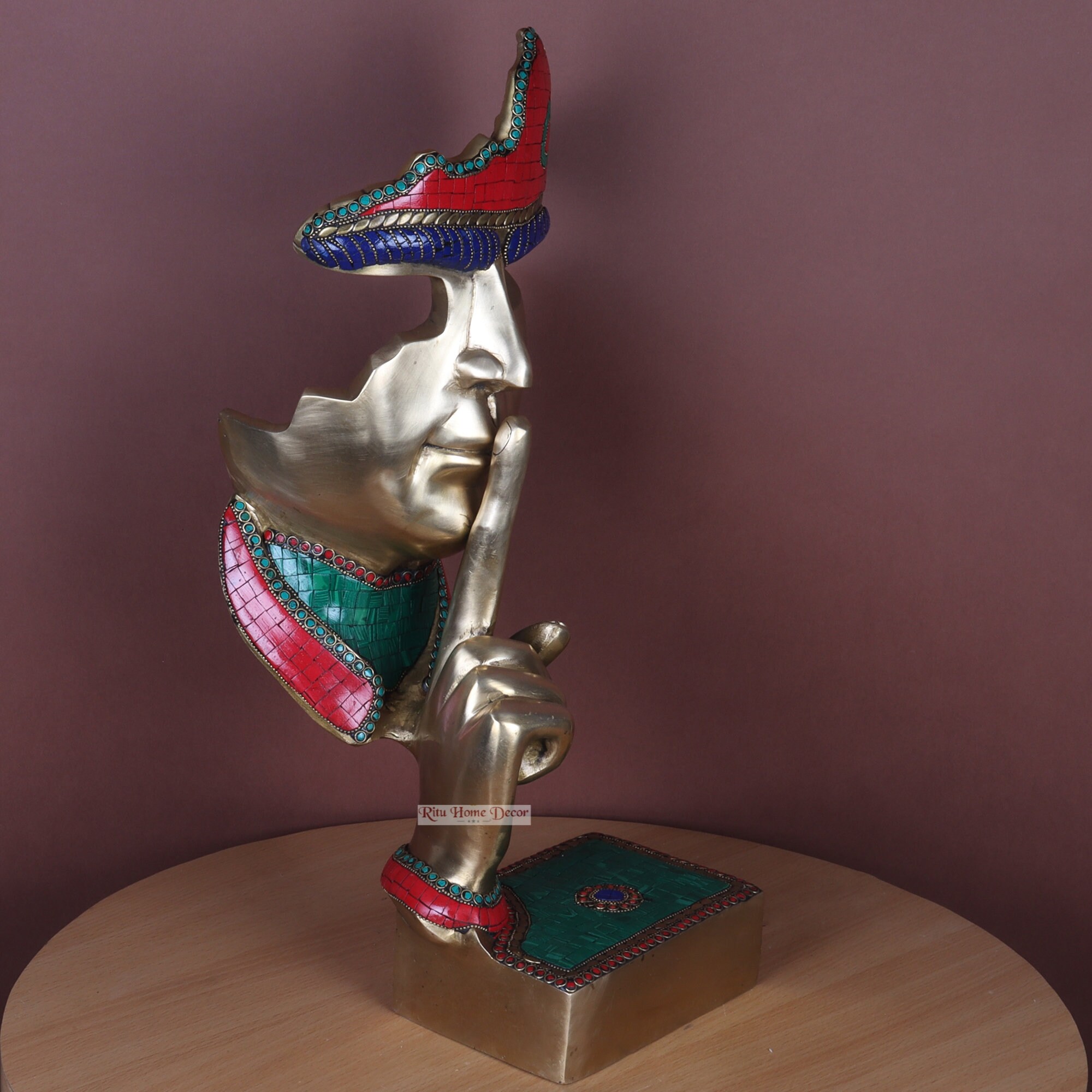 Brass Modern Thinking Man Sculpture Home and Office Table - Etsy