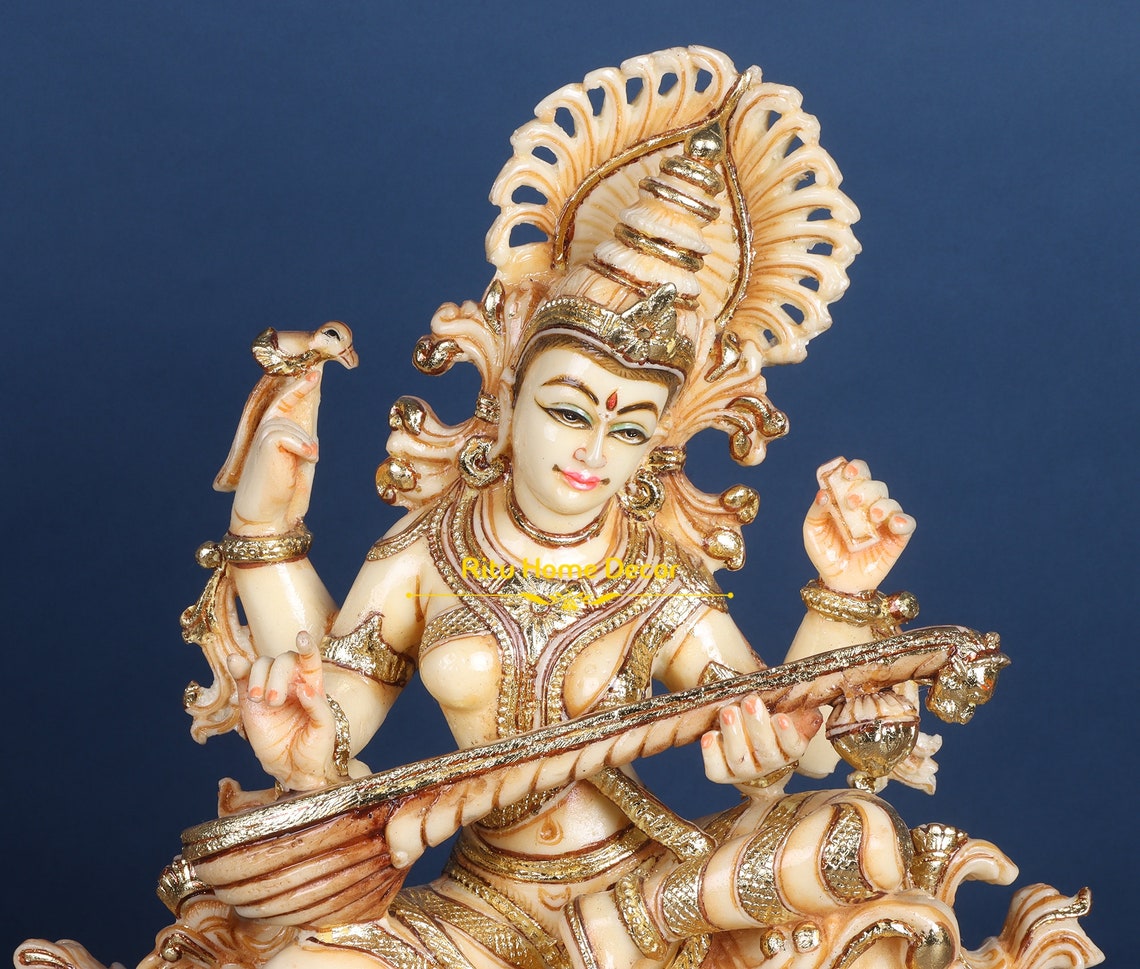 Goddess Saraswati Statue Maa Sharda Idol Ma Sarasvathi - Etsy