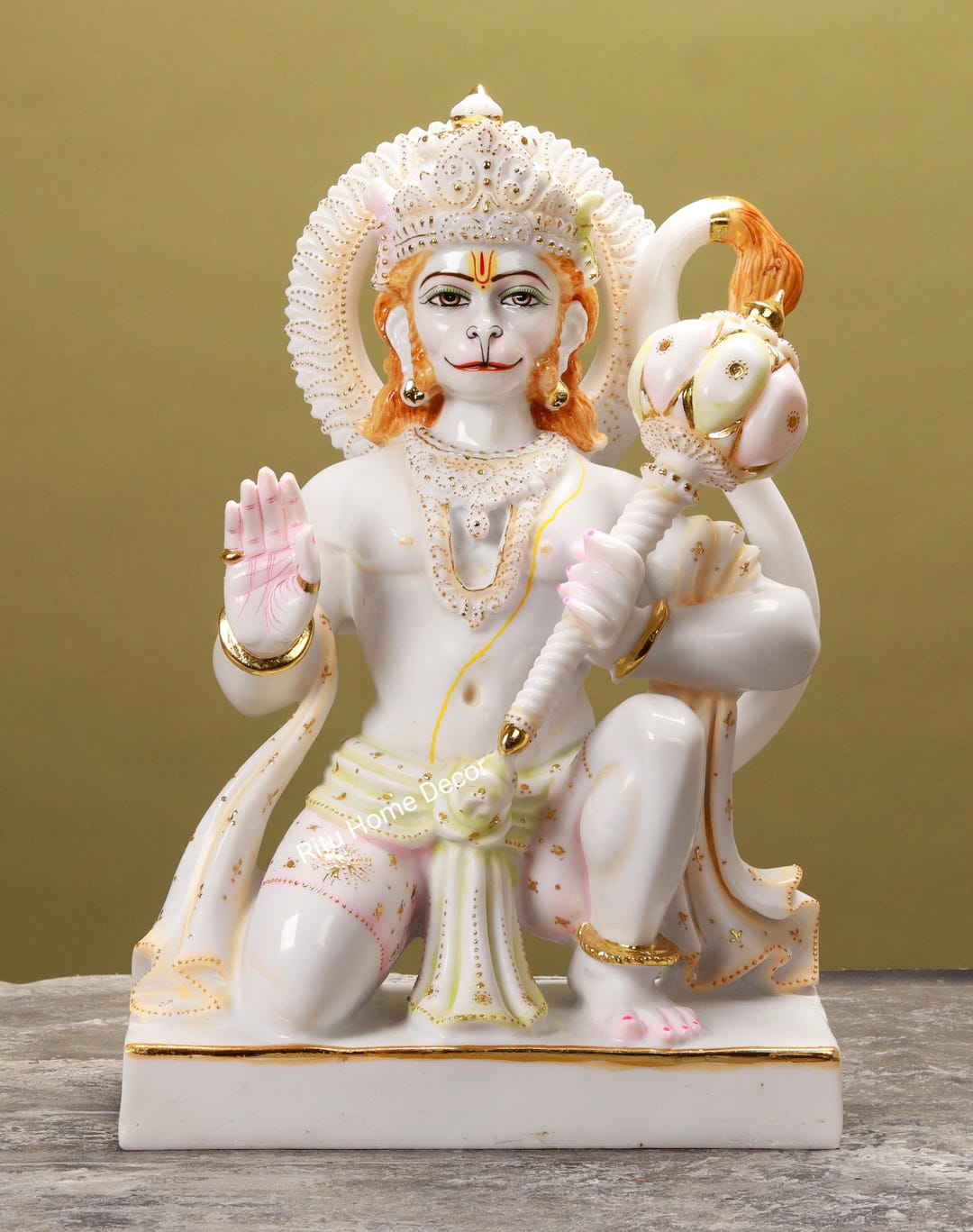 Hanuman God Statue, 18" Rambhakta Hanuman Idol, God of Power, Bajrang ...