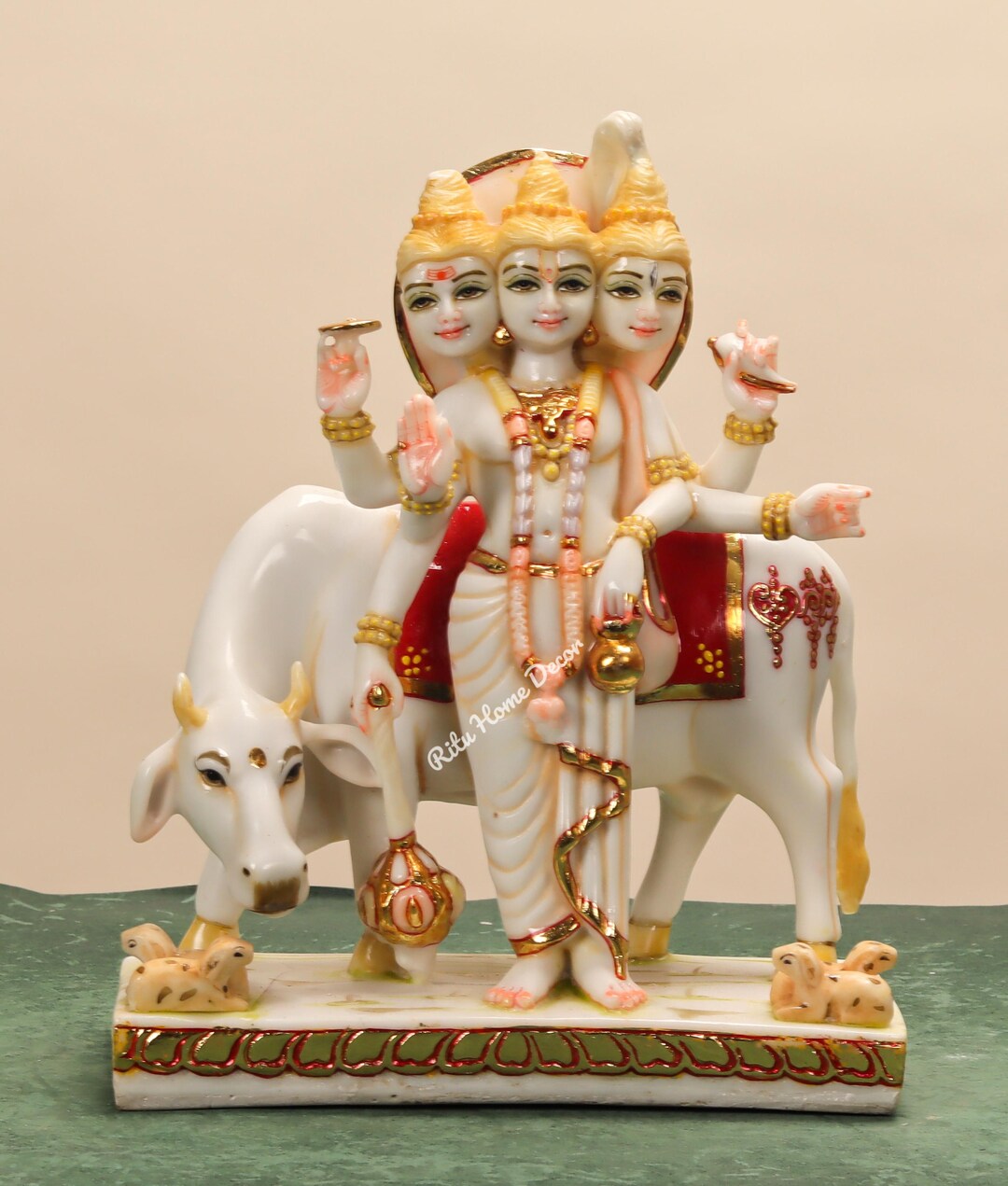 Lord Dattatreya 12" Statue - Datta Idol - Sage Figurine - Tridev ...