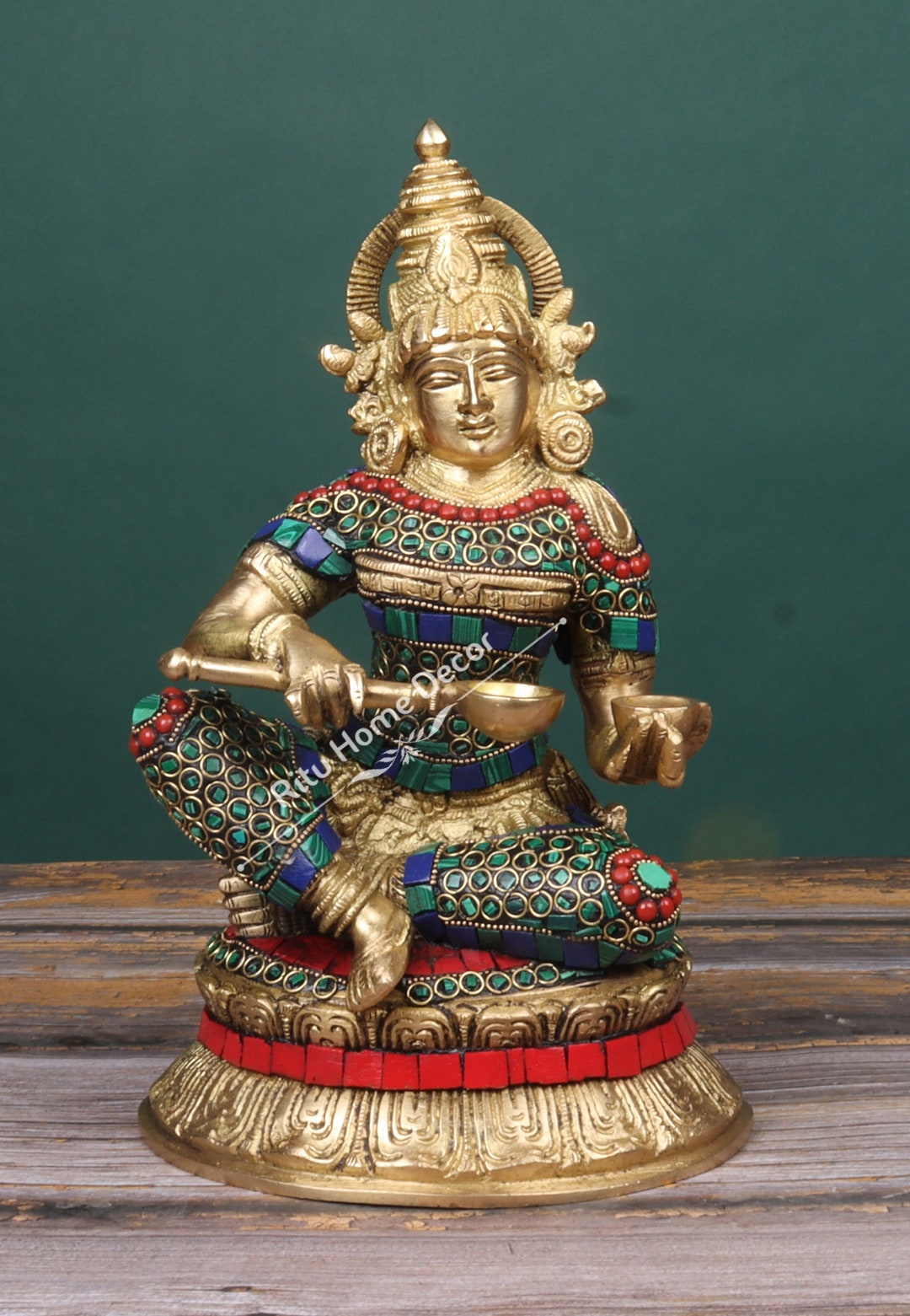 Brass Goddess Annapurna Devi Idol - Hindu Goddess of Nourishment ...