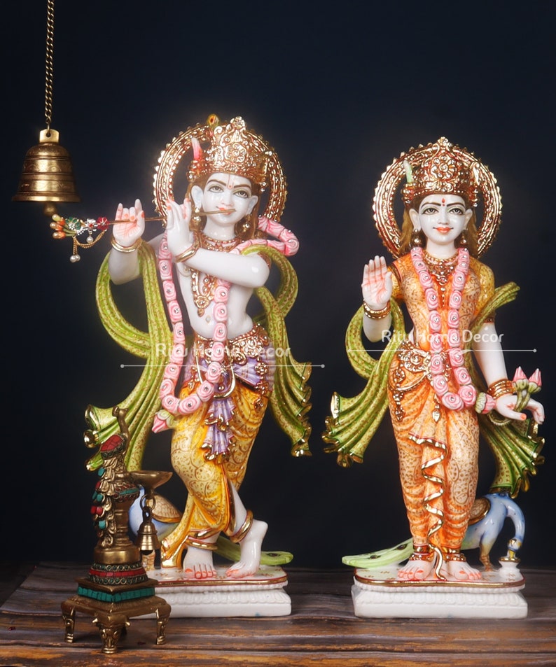 Radha Krishna Statue Radhika Madhav Deity Gopal Gopi - Etsy