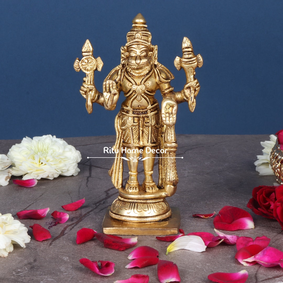 Lord Narsingh 6" Statue - Half Human Half Lion God Idol - Bhagwan ...