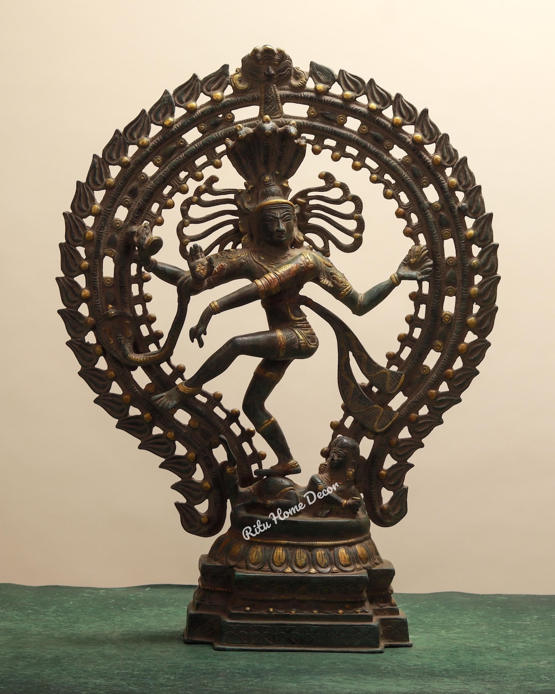 Lord Natraj Statue - Mahadev Sculpture for Home - Antique Finish Shiva ...