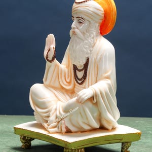 Guru Nanak Dev Ji Statue, First Sikh Religion Guru Idol, Culture Marble ...