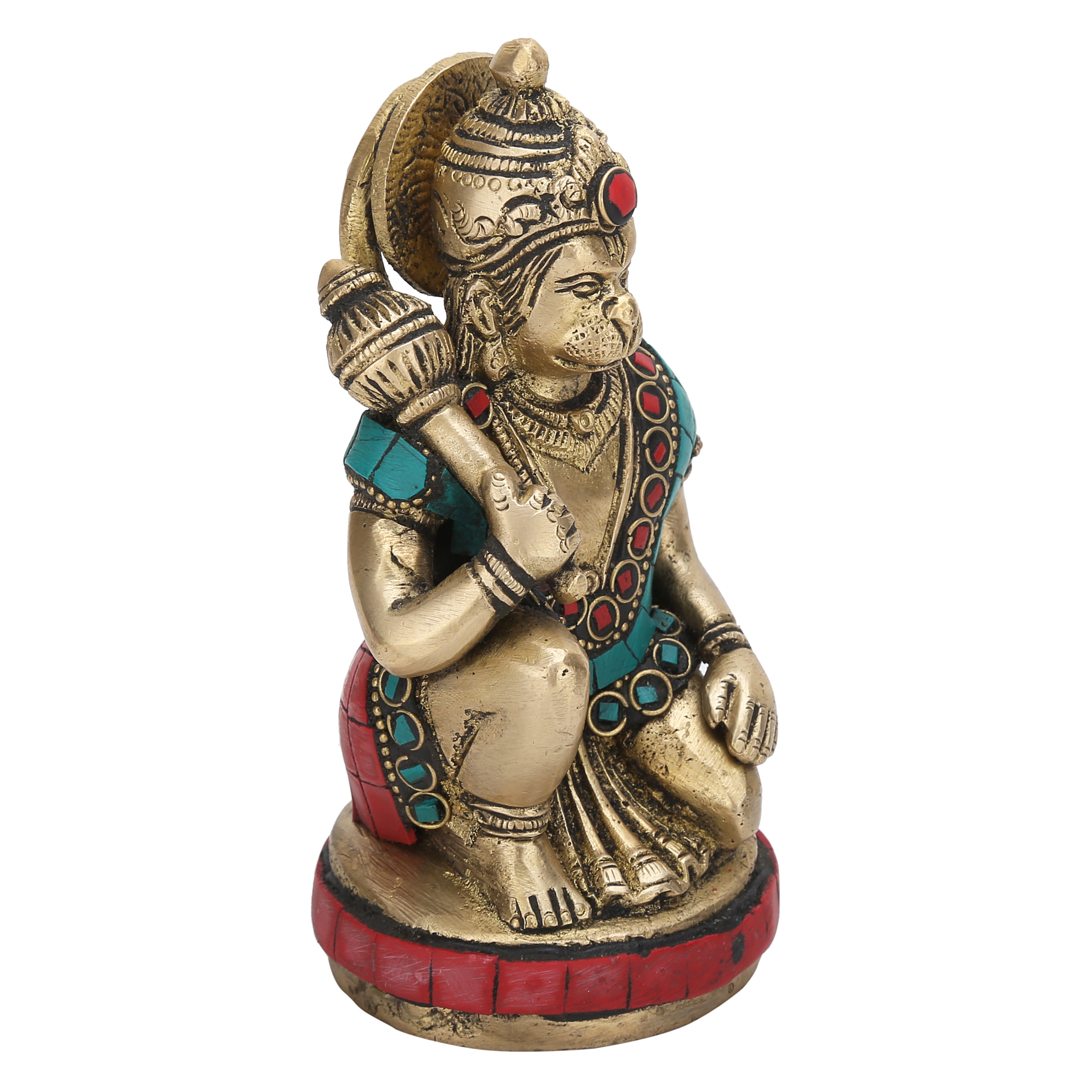 Brass Lord Hanuman Statue Bajrang Bali Sculpture Mahavir - Etsy