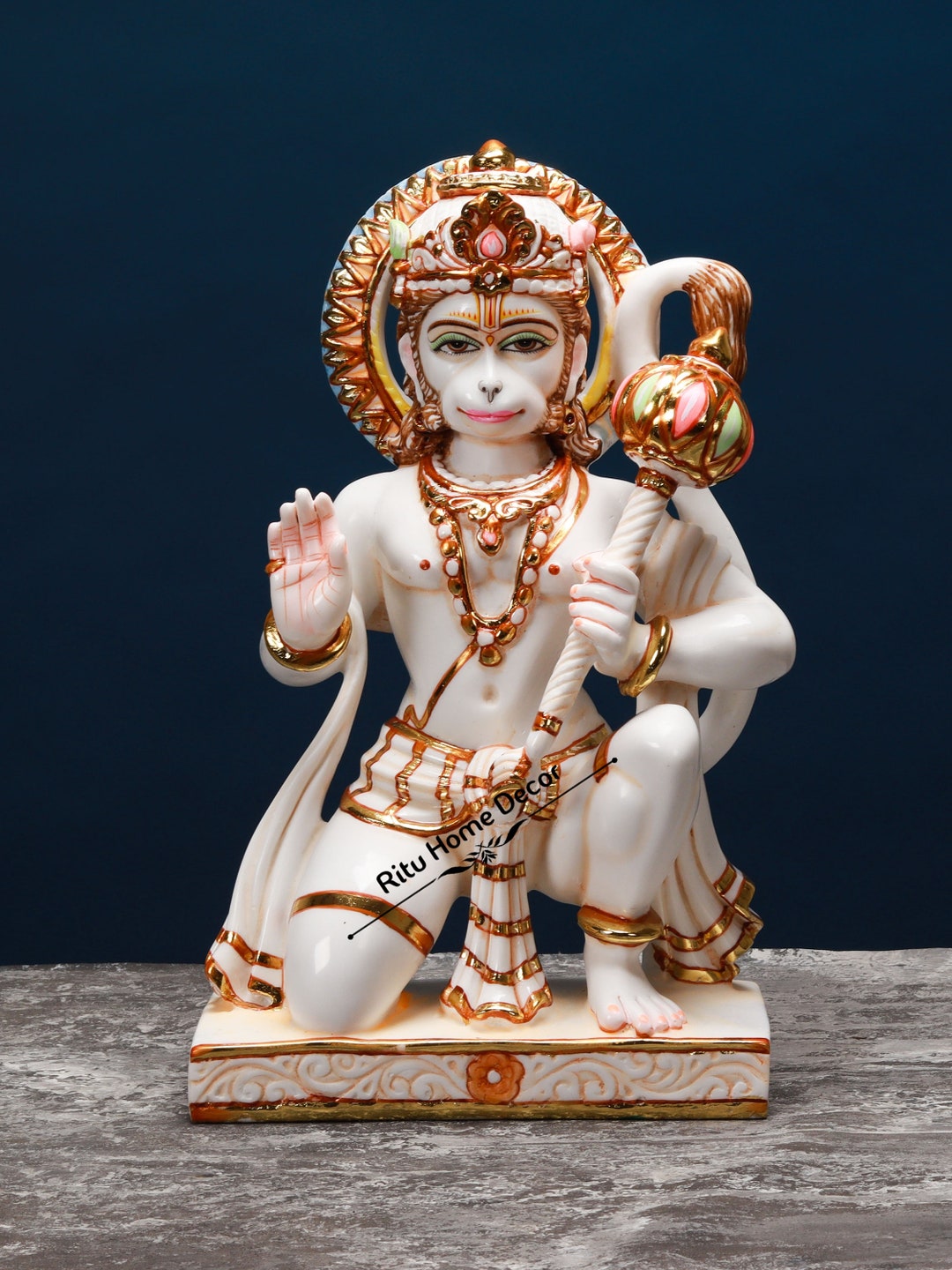 Hanuman God Statue, 15" Rambhakta Hanuman Idol, God of Power, Bajrang ...