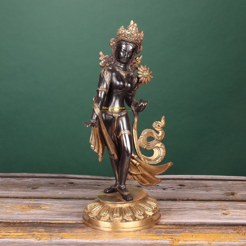 Brass Goddess Tara Statue Standing Tara Idol for Worship - Etsy
