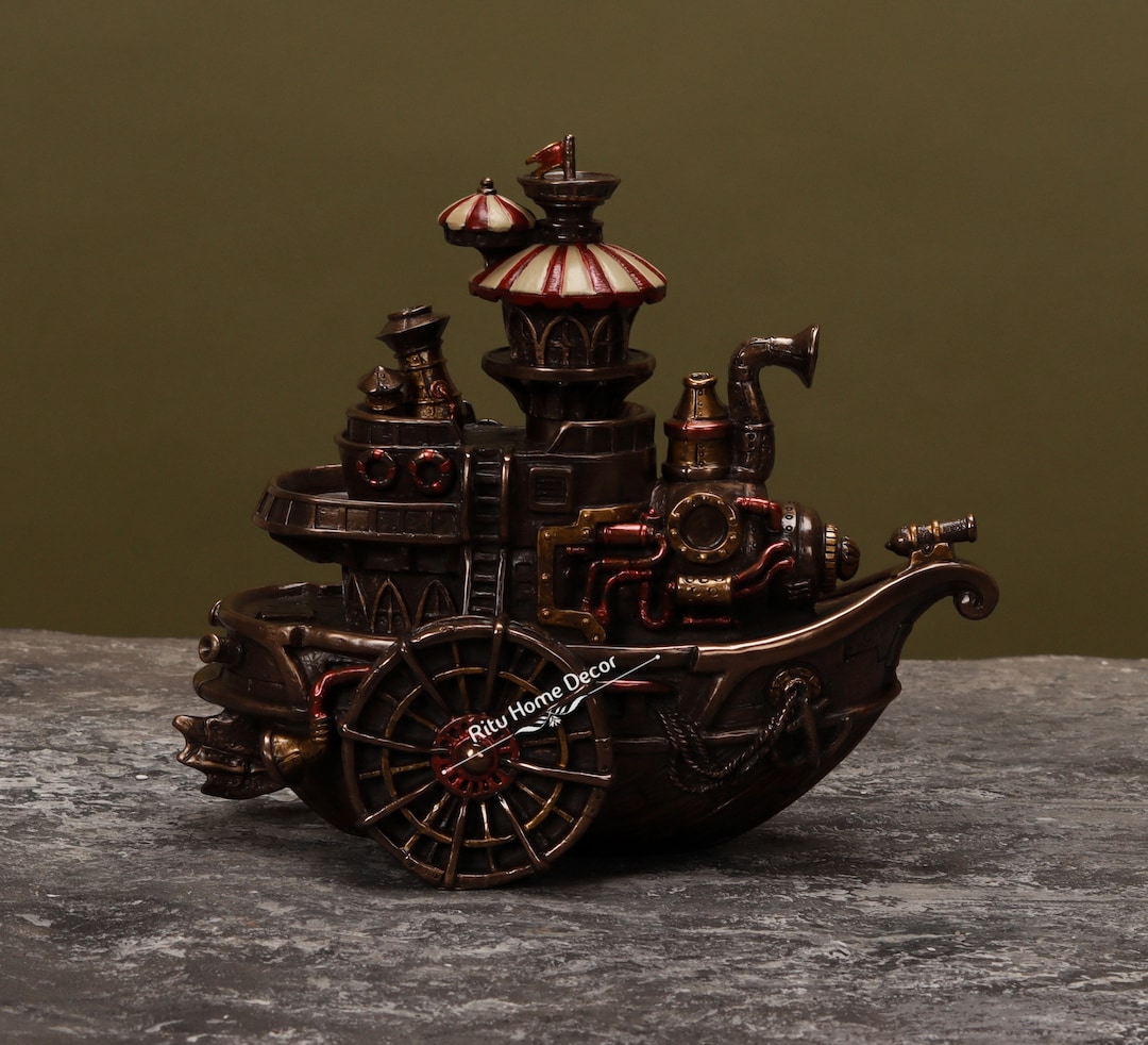 Polyresin Boat for Home Decor - Streamer Boat Sculpture for Decoration ...