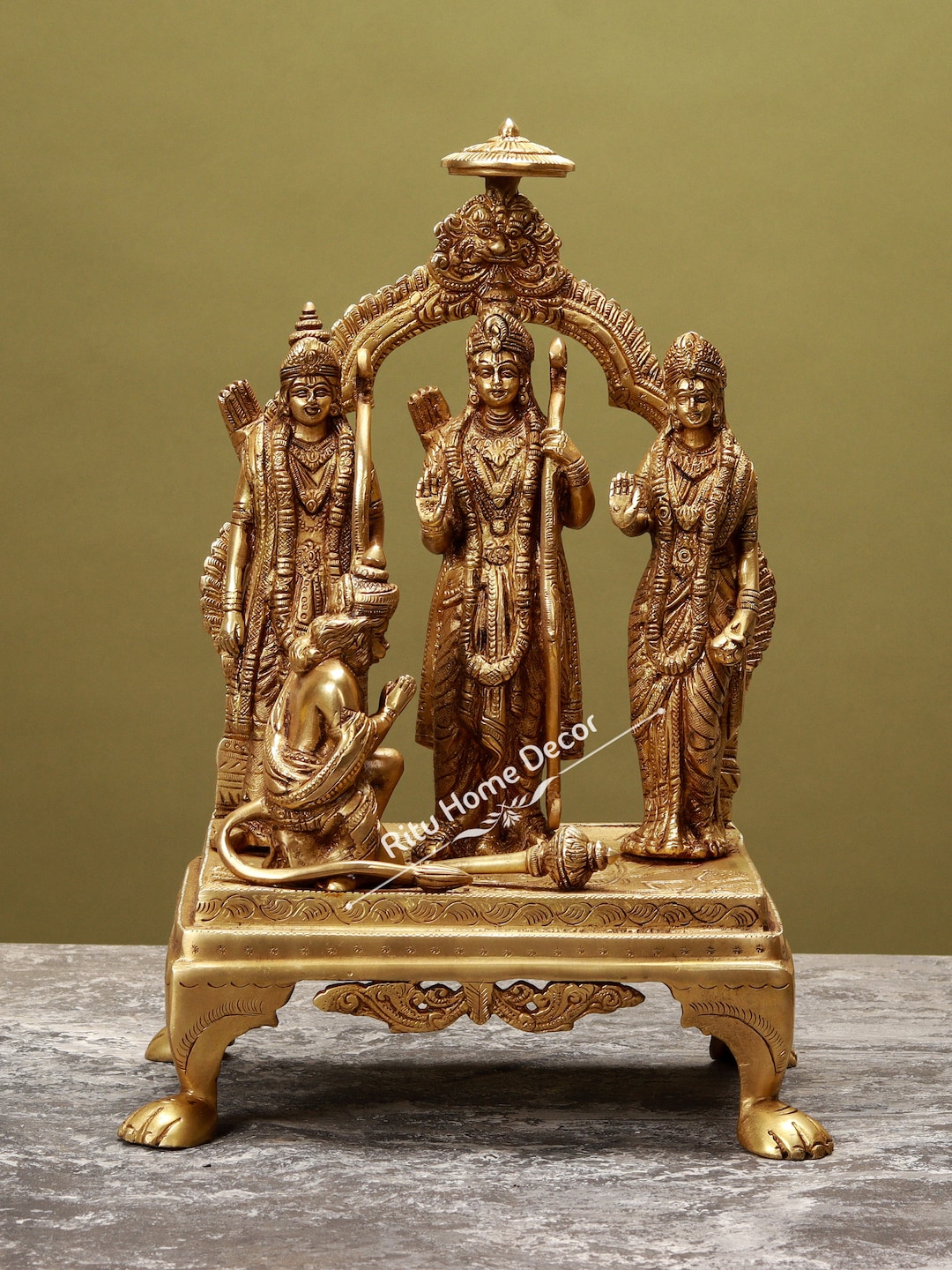 Messing Lord Ram Darbar Statue - Stehende Ram Sita Skulptur - Rama ...