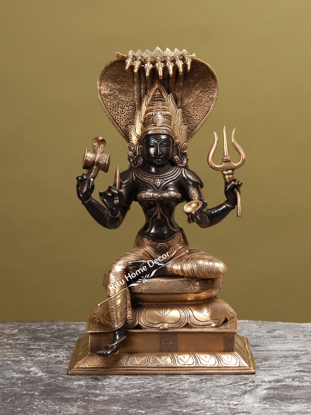 Brass Mariamman Statue for Home Temple - Maa Shakti Form - Devi Mother ...