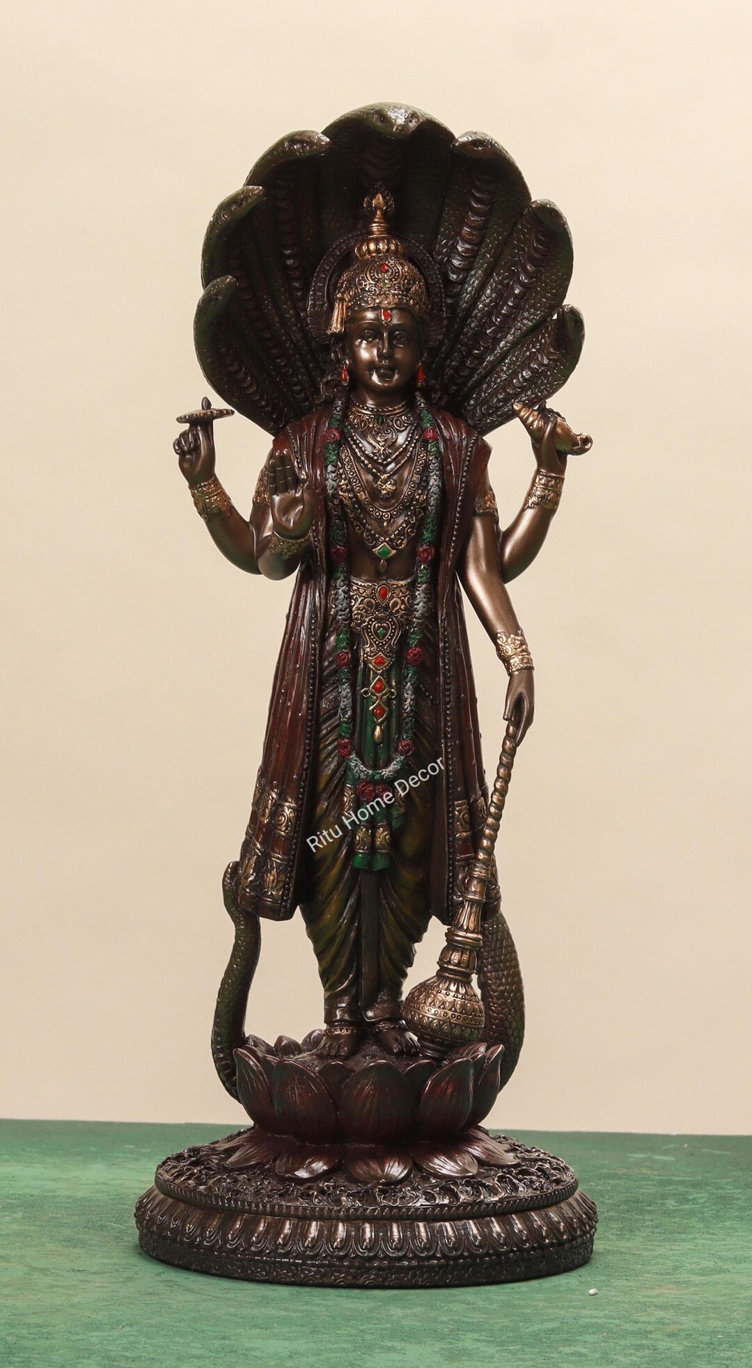 Lord Vishnu Idol - Narayana Figurine - Satyanarayan Bhagwan Moorti ...