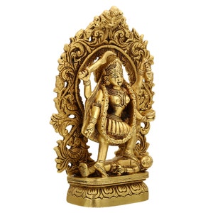 Brass Kali Statue Kalika Shiva Sculpture Maa Kali - Etsy