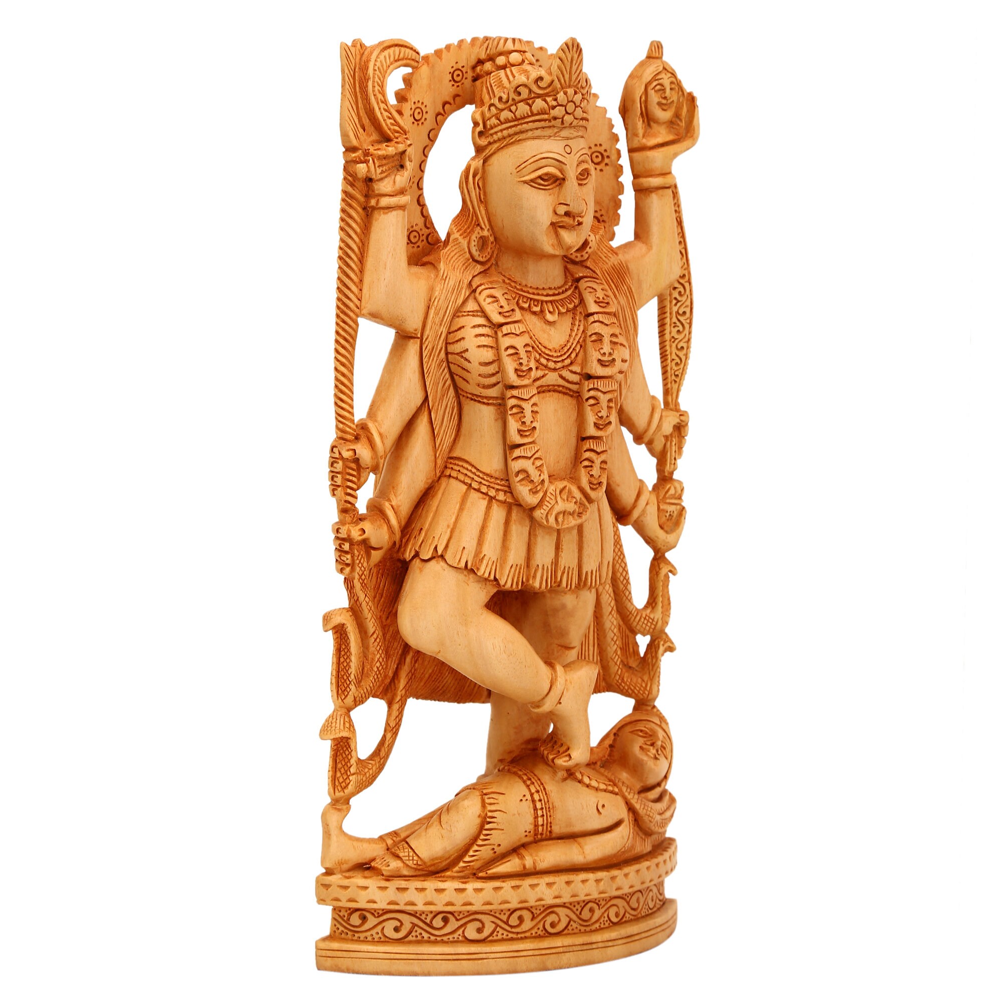 Wooden Goddess Kali Statue Devi Maa Kalika Idol Hindu - Etsy