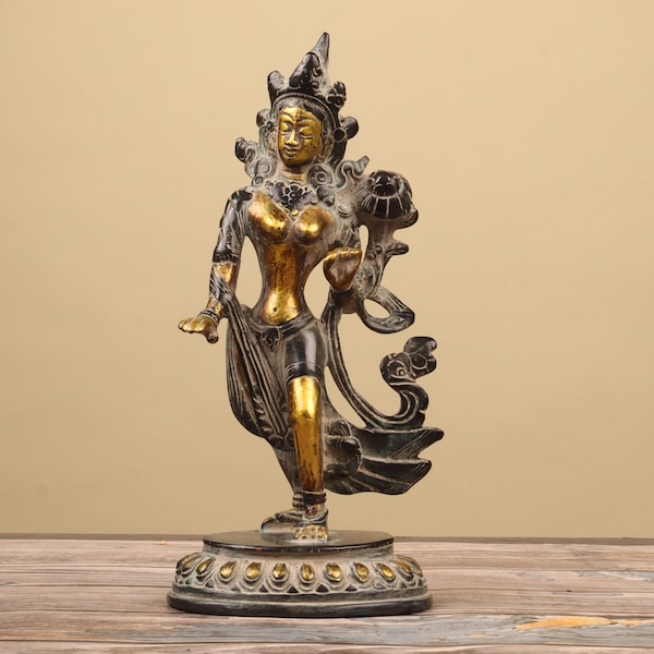 Bronze Standing Buddha Statue - Etsy