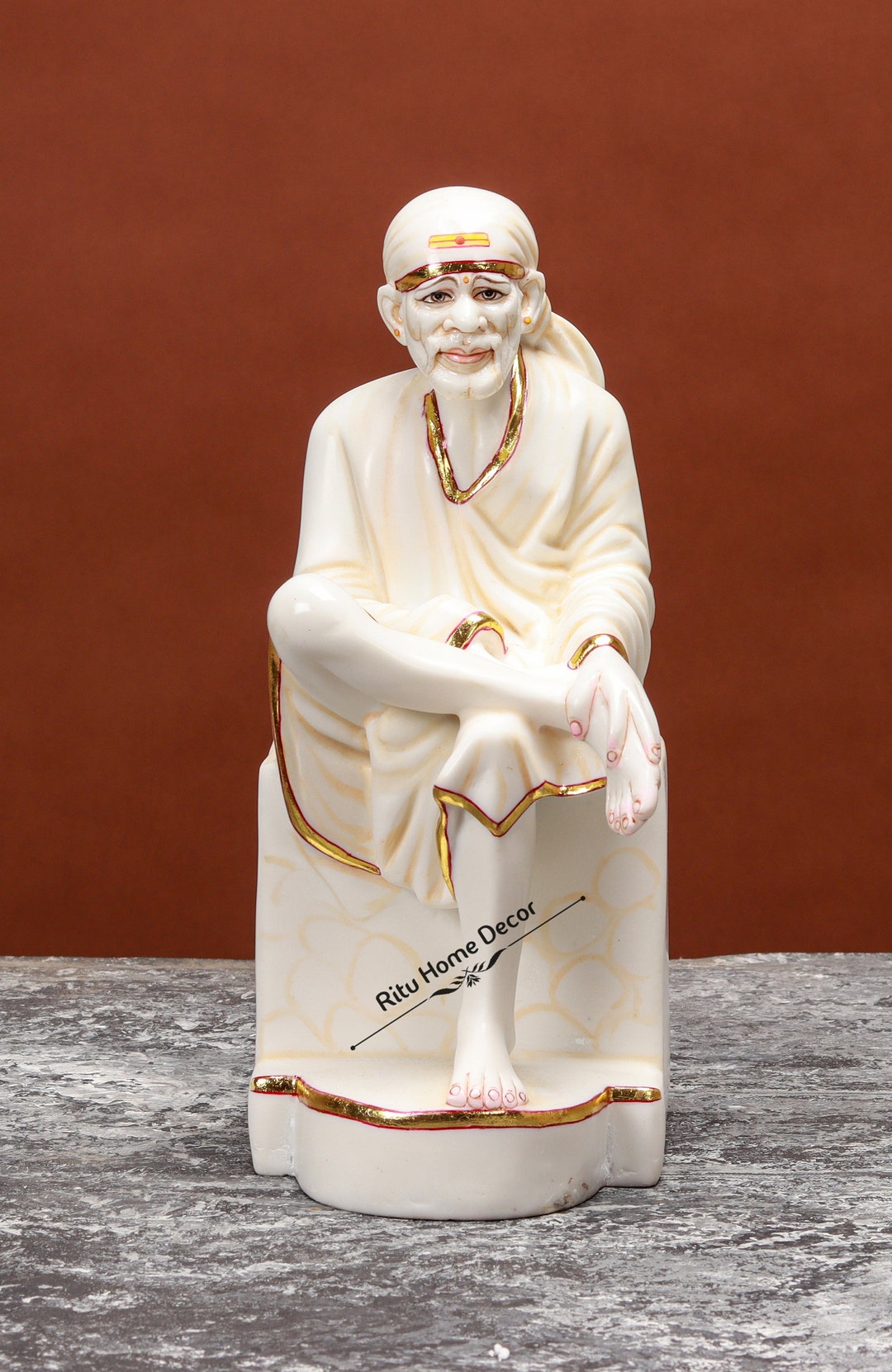 Sai Baba Statue 12 Inch Shirdi Sai Baba Sai Ram Shirdi Marble Dust Sai ...