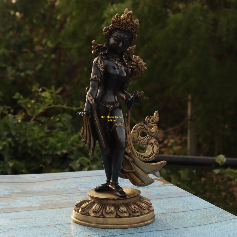 Brass Goddess Tara Statue Standing Tara Idol for Worship - Etsy