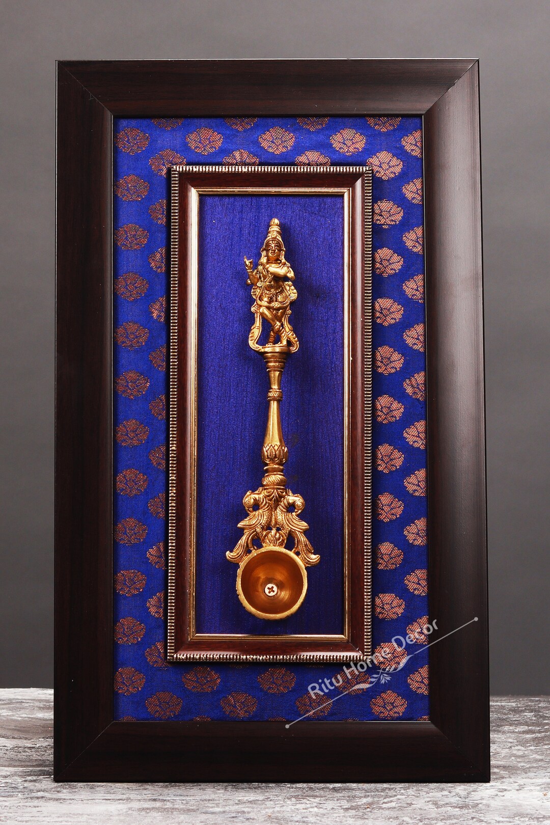 Handcrafted Lord Krishna Spoon With Frame - Kishna Sculpture for Wall ...