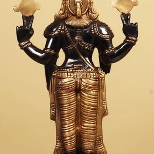 Brass Tirupati Balaji Statue - Vishnu Idol - Vanketash Figurine ...