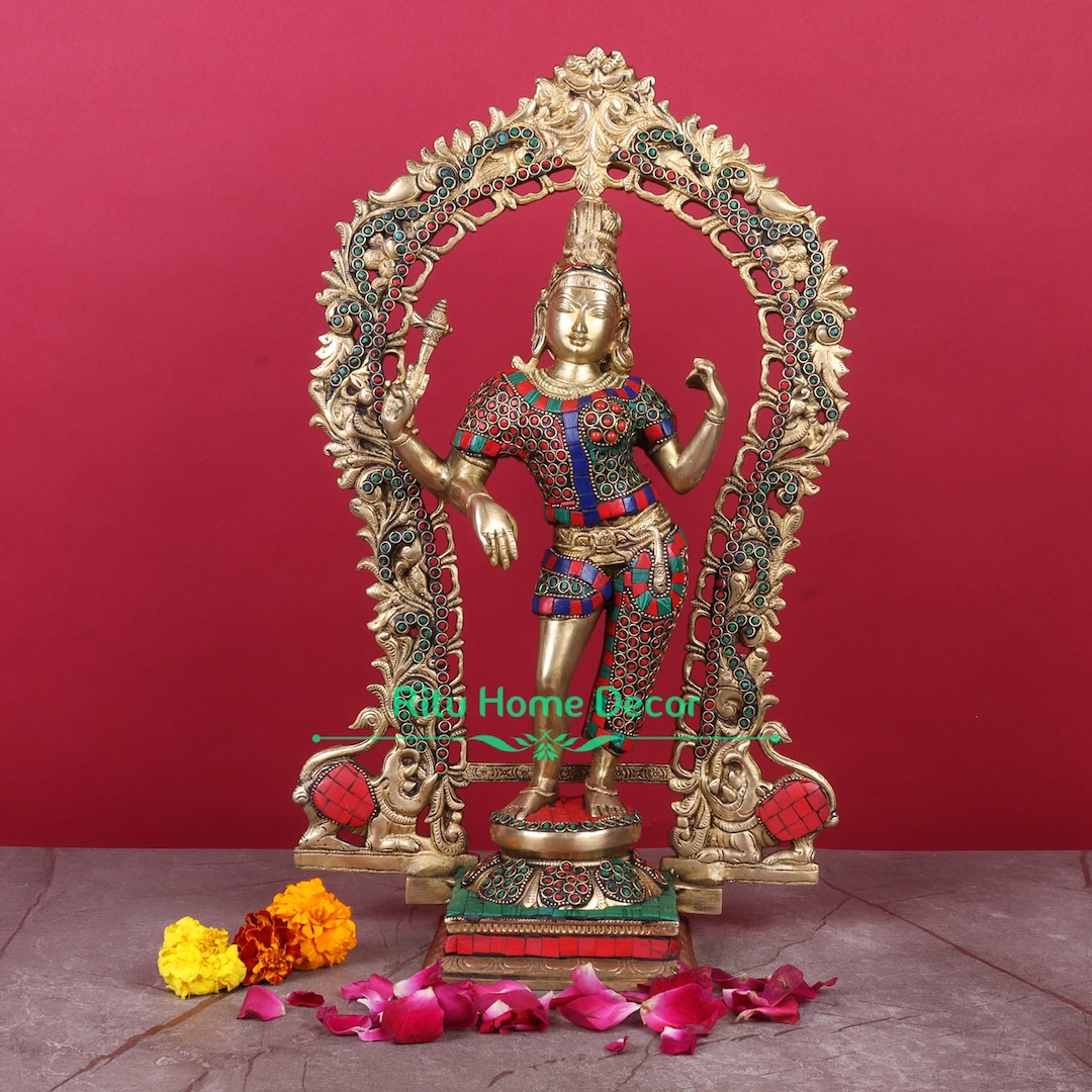 Ardhanarishvara 18 Statue Mahadev Parvati Sculpture Brass Shiva Shakti ...
