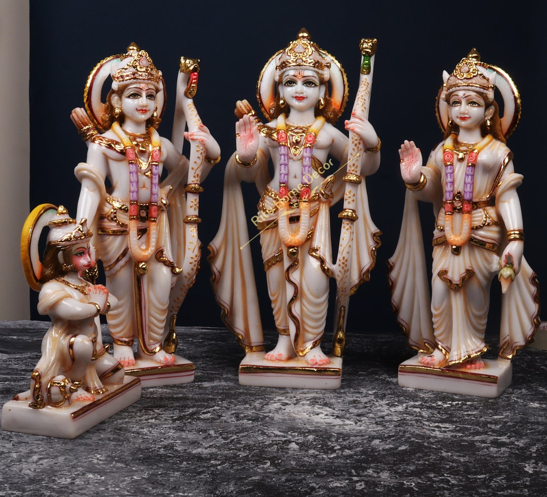Lord Rama Darbar 15" Sculpture - Bhagwan Ram Statues - Ram Sita ...