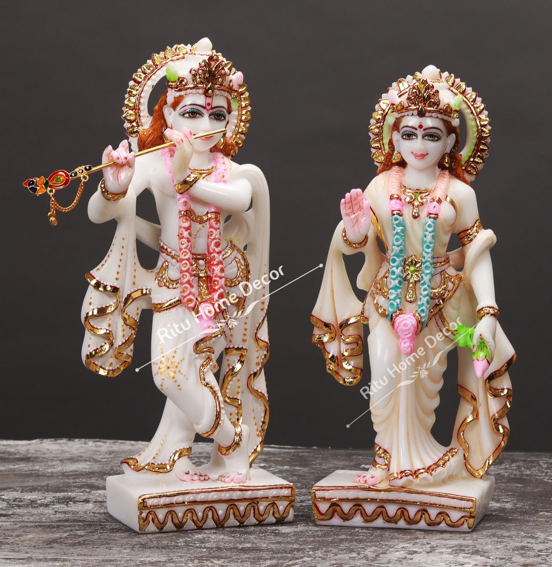 Radha Krishna Statue 12 Girdhar Gopal Sculpture Divine Lovers Statue ...