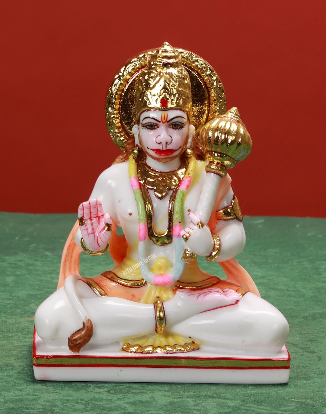 Lord Hanuman Antique Finish Statue - Bajrang Bali Small Idol - Power ...