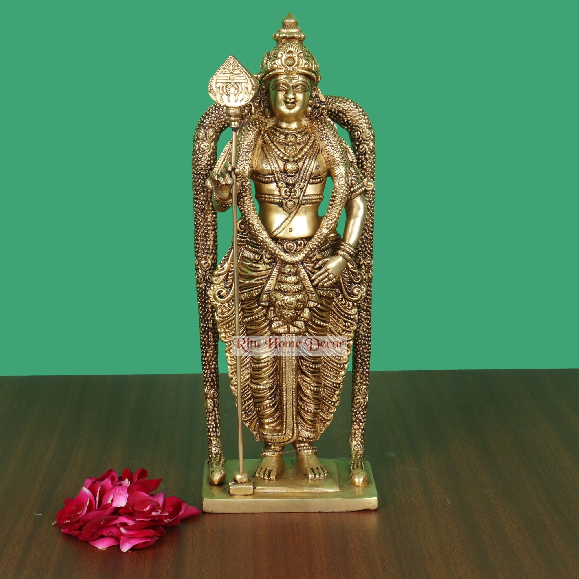 Brass Lord Kartikeya - Kumaraswamy Idol - Lord Murugan Karthikeya ...