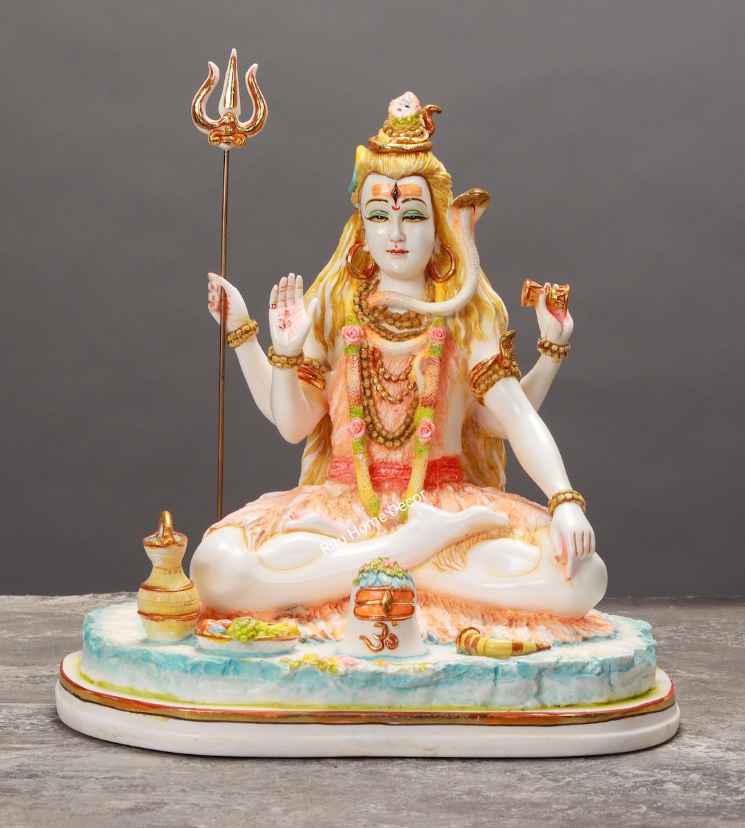 Lord Shiva Statue Cultured Marble, 21.5cm Siva, Mahadeva, Rudra ...