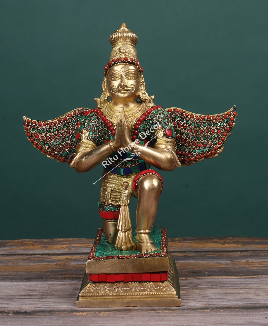 Brass Lord Garuda Statue - Wagon of Lord Vishnu - Hindu Demigod Statue ...