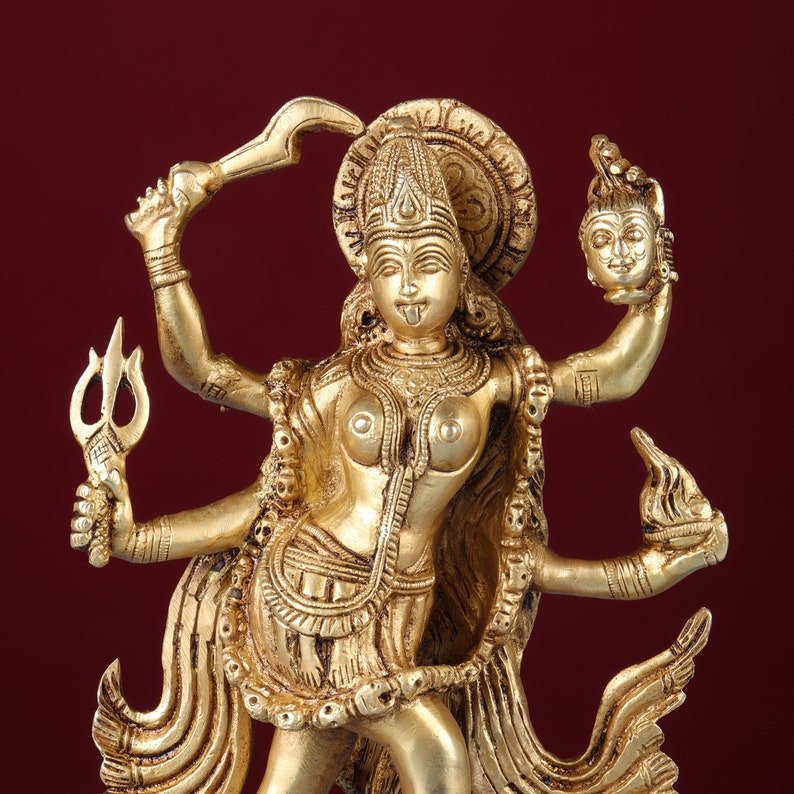 Brass Maa Kali Statue 10 Mother Kalika Sclutpure Shiva - Etsy