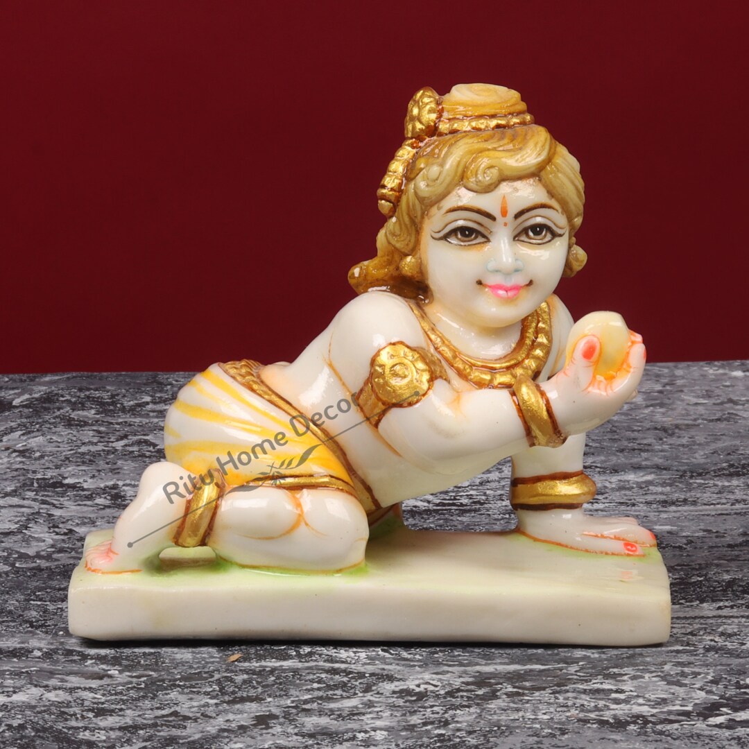 Ladoo Gopal Statue 5 Bal Gopal Figurine Krishna Bal Swaroop Moorthi ...