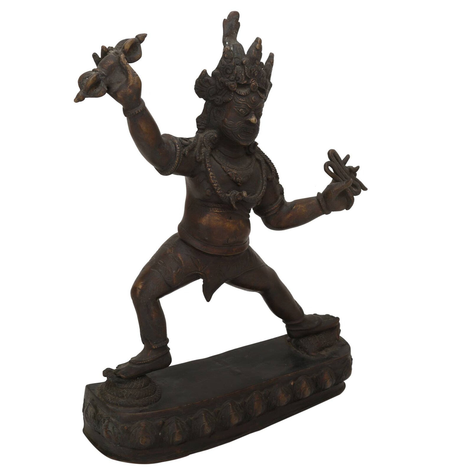 Brass Mahakala Statue Tibetan God Figurine Mahakala - Etsy