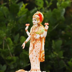 Lord Vishnu Lakshmi Idol Narayana Laxmi Figurine Satyanarayan Bhagwan ...