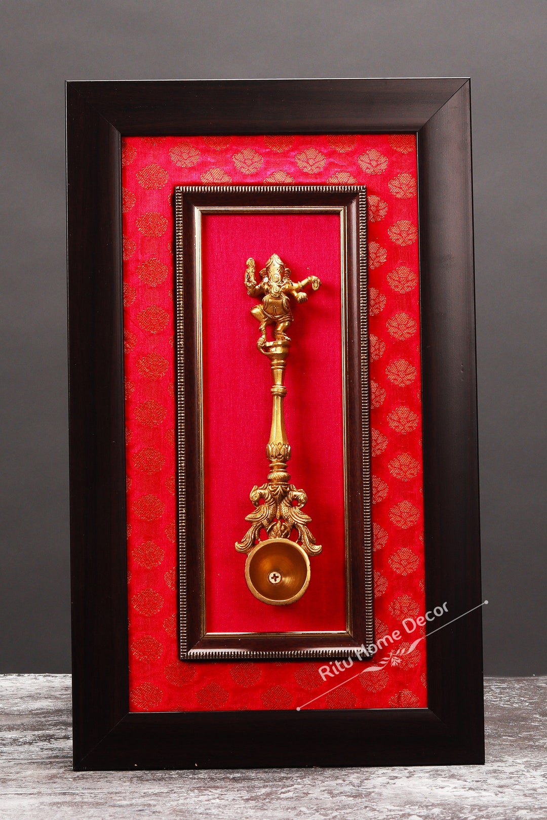 Handcrafted Lord Ganesha Sculpture With Frame - Ganapathy Sculpture for ...
