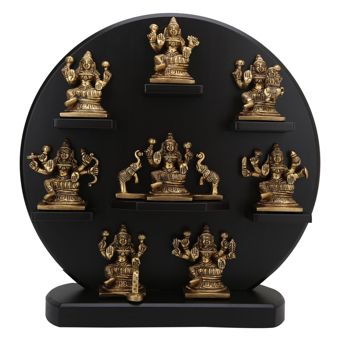 Ashta Lakshmi Brass Statues - 8 Forms of Lakshmi - Astlakhsmi Goddess ...