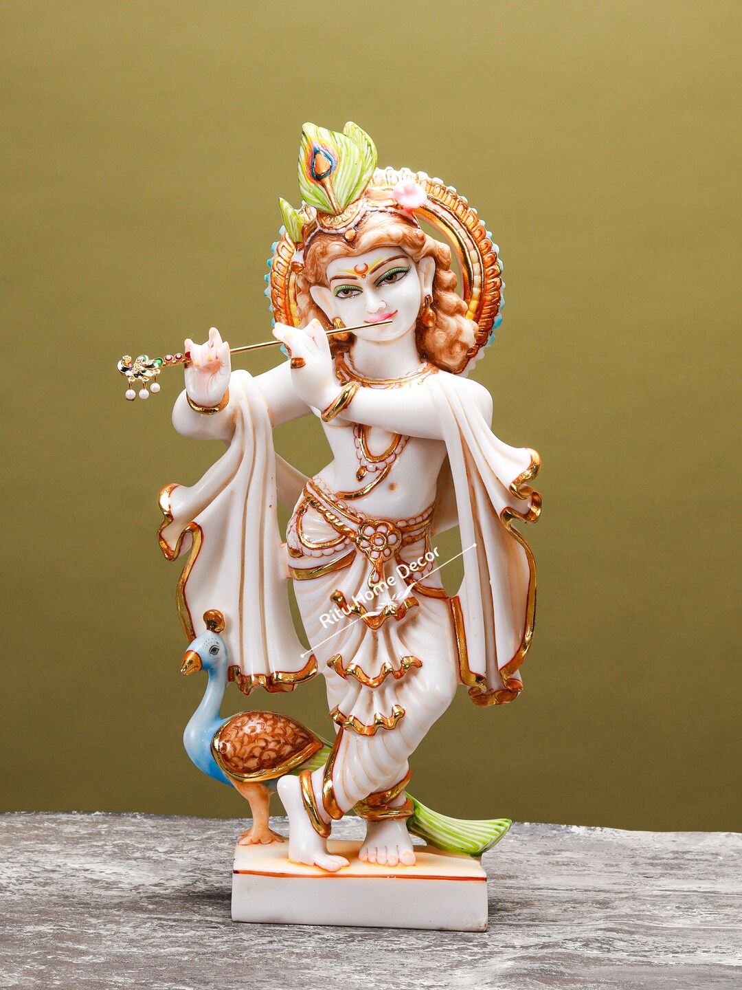 Lord Krishna, 47 Cm Big Multicolor Kishna Idol, God Gopala Statue ...