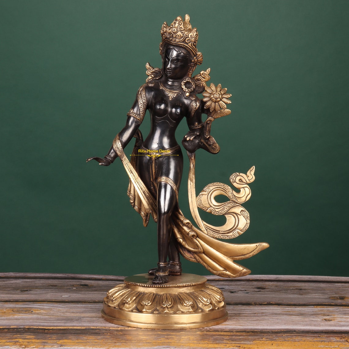 Brass Goddess Tara Statue Standing Tara Idol for Worship - Etsy