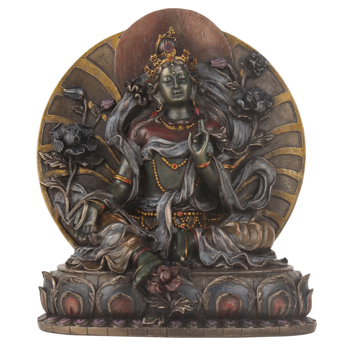 Grüne Tara Statue - Polyresin Buddha Idol, tibetische Gottheit - Etsy.de