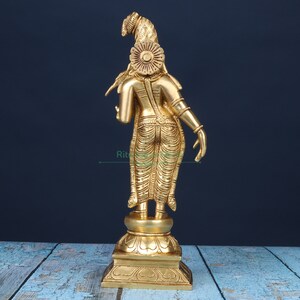 Brass Goddess Meenakshi Devi Statue - Bhudevi Form Idol - Lord Vishnu ...