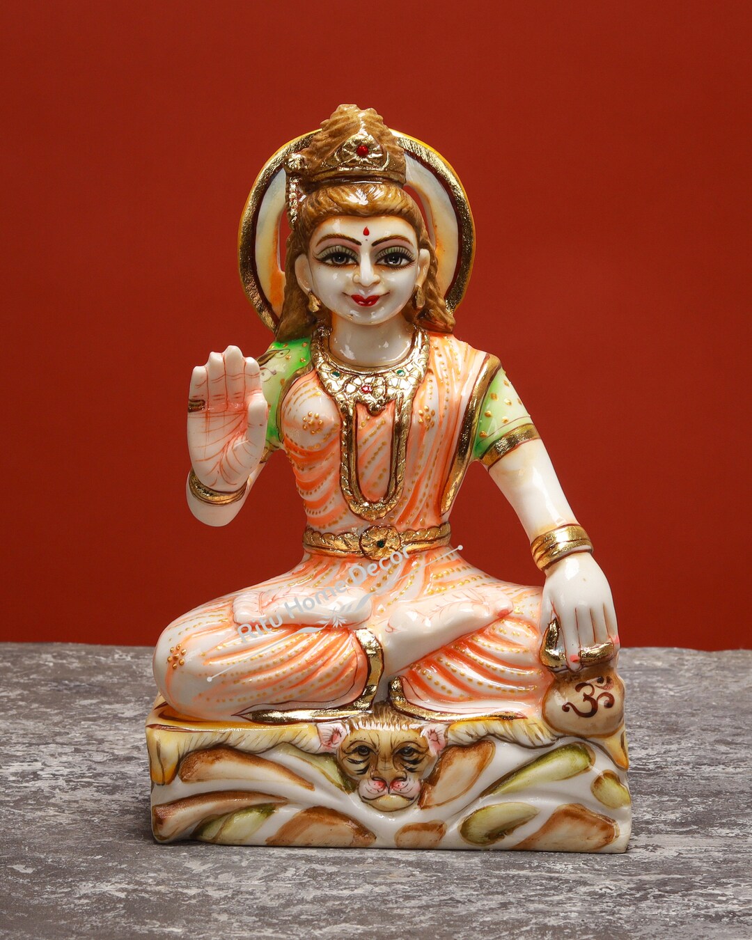 Maa Parvati Statue Hindu Goddess Figurine Aadi Shakti Sculpture Ma Uma Deity Devi Parvathy ...