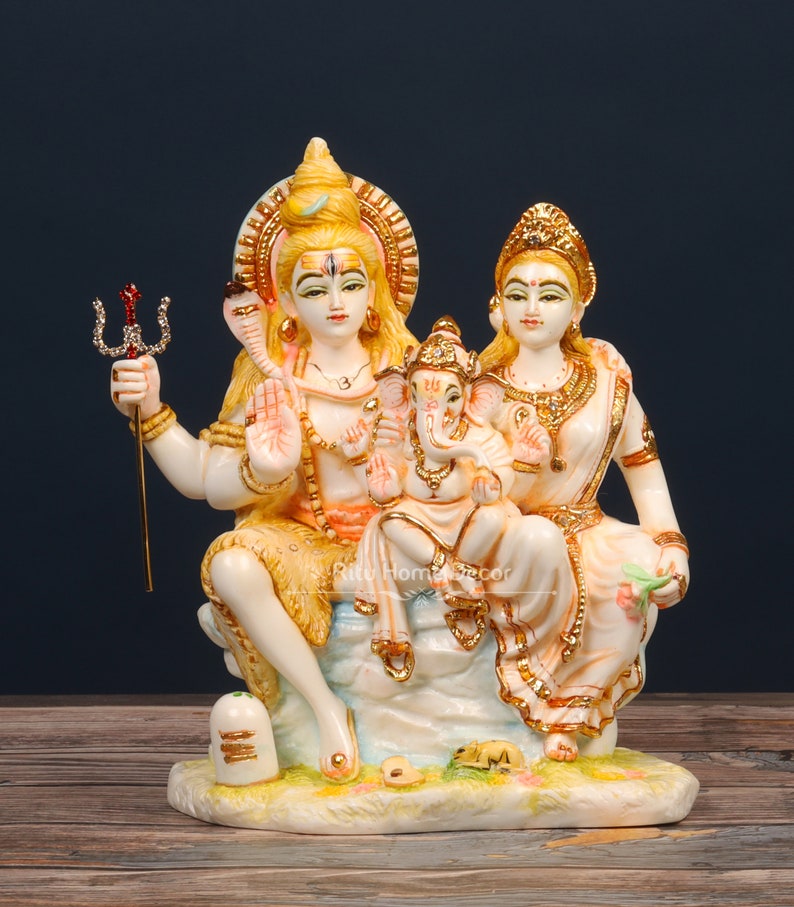 Lord Shiva Family Statue Culture Marble 9 Shiv Pariwar - Etsy