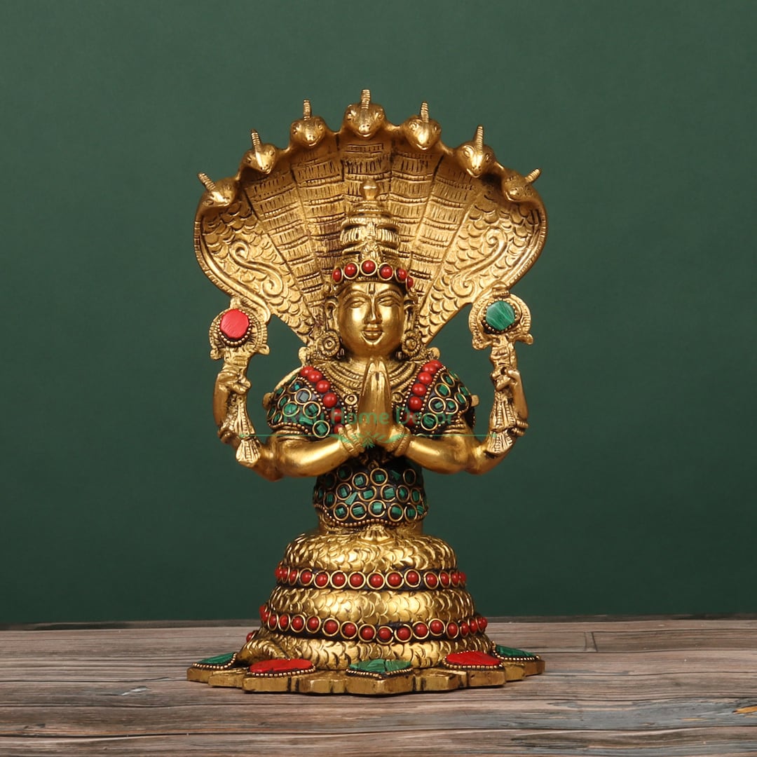 Brass Lord Patanjali Statue - 8" Patanjali Large Sculpture - Yoga ...