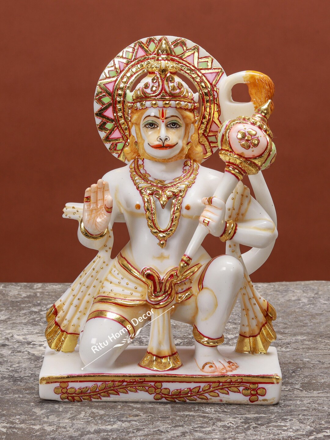 Hanuman God Statue,10 " Rambhakta Hanuman Idol, God of Power, Bajrang ...