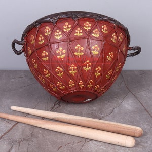 Hand Painted Nangara Drum for Home Décor Krishna Radha and Gopi Playing ...